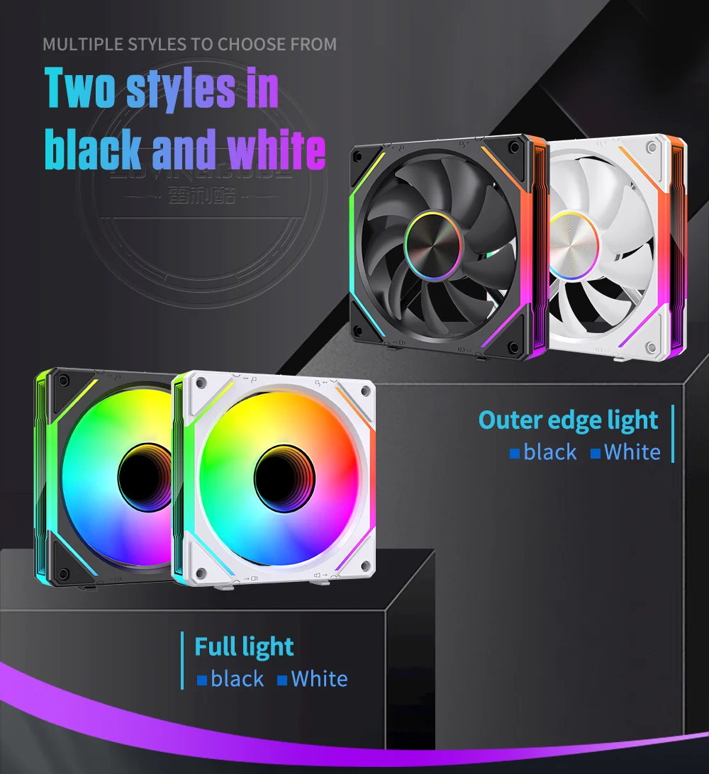 LOVINGCOOL 5V Tandem Connection ARGB Fan 12025mm PC Case Cooling