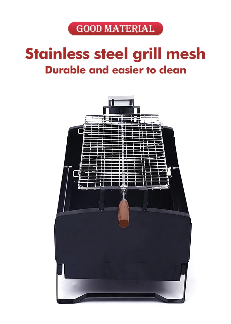 Automatic Stainless Steel Electric Barbecue Grill Rotating Charcoal ...