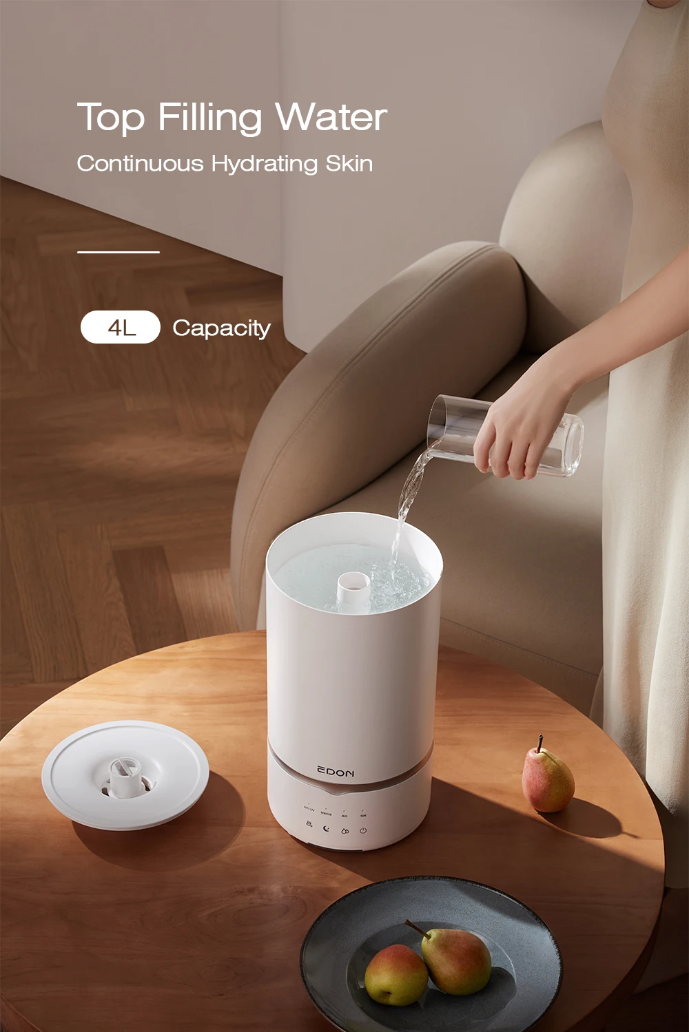 Luxury 220v Table Desktop Water Drop Warm Hot Mist Humidifier Wholesale ...