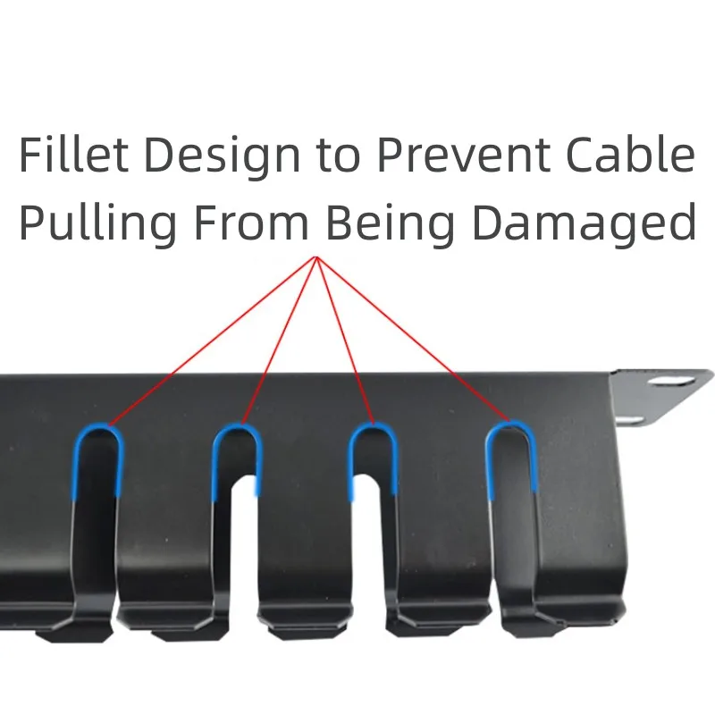 Blank Patch Panel 24 Port Cat5e Network Cable Management Kits 19 Inch ...