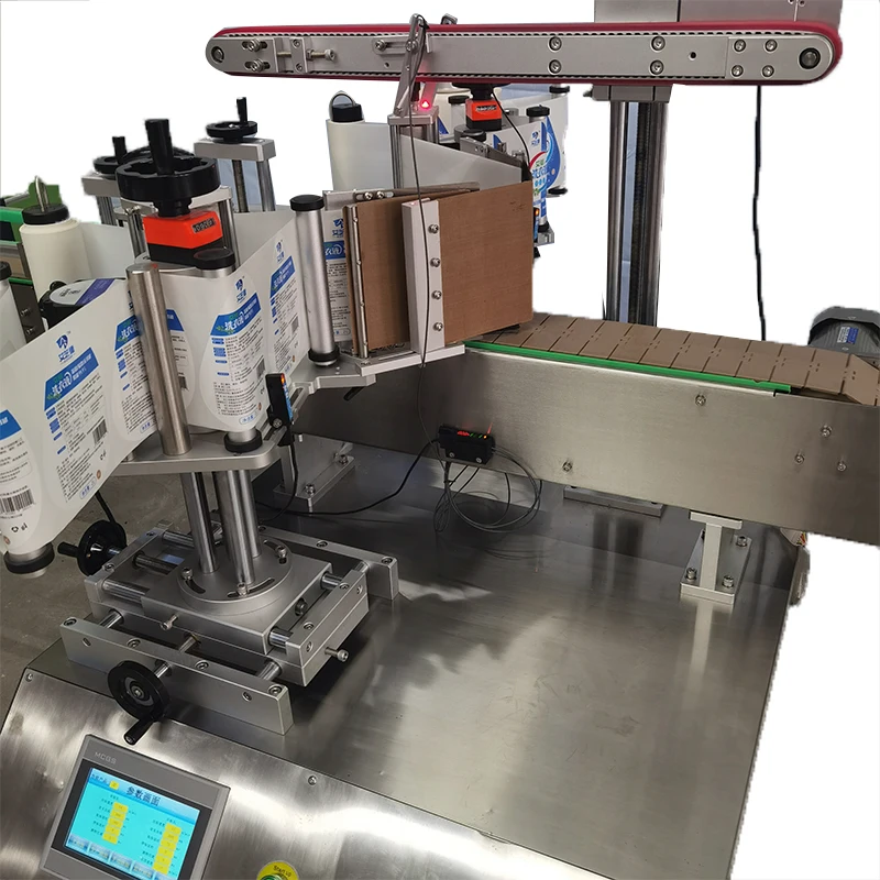 Desktop Type Automatic Double Side Labeling Machine Two Sides Packing Semi Auto Bottle Labeling ...