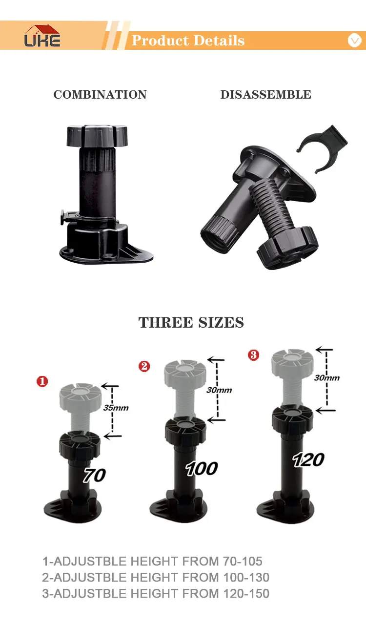 Plastic Cabinet Legs - Adjustable and Stylish Solutions
