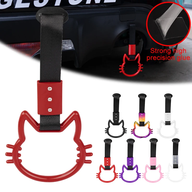 JDM Cat Style Tsurikawa Ring Handle Hand Strap Sticker Loops Bumper ...