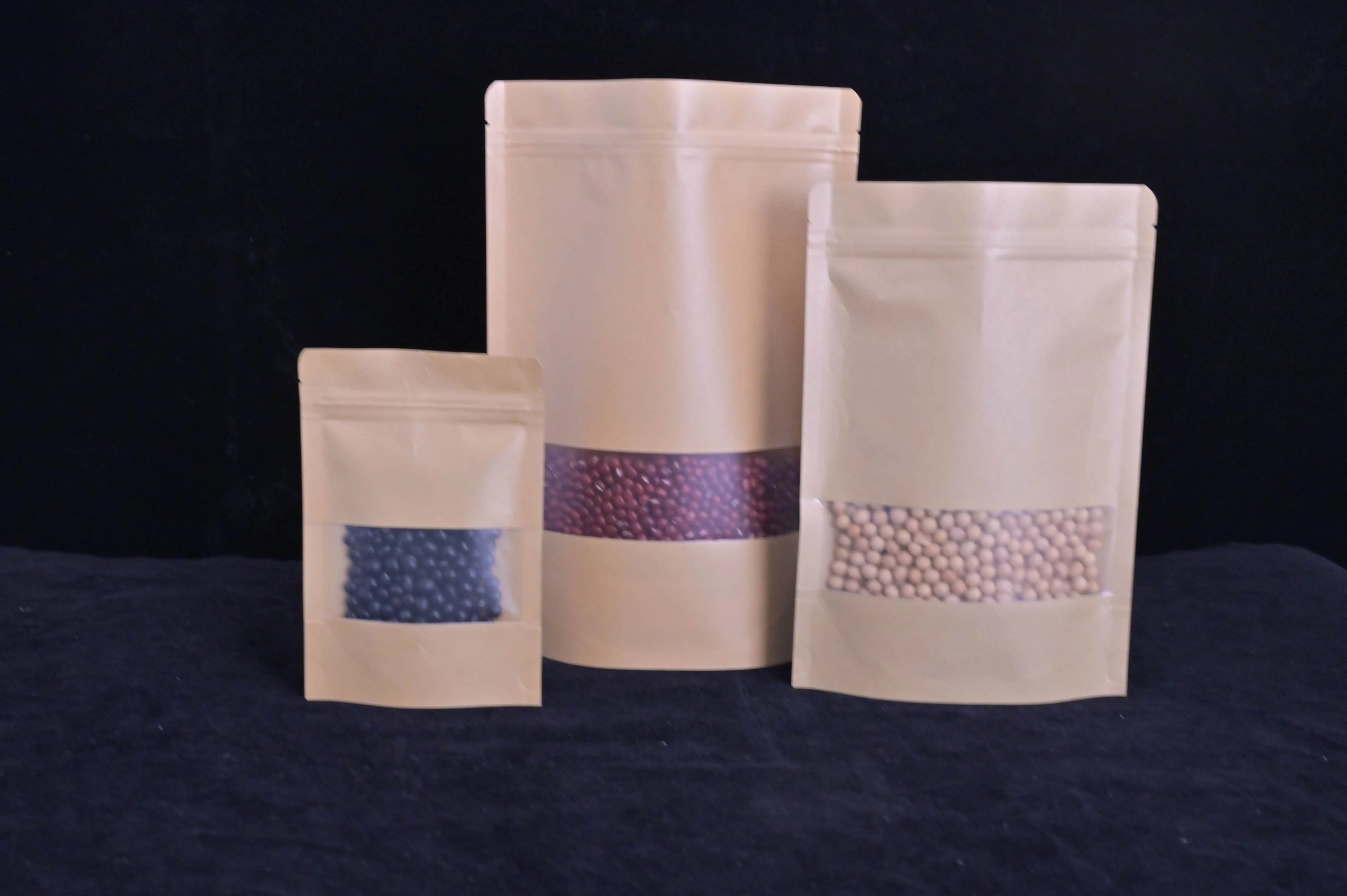 Brown Ziplock Kraft And White Kraft Craft Paper Standing Up Pouches ...