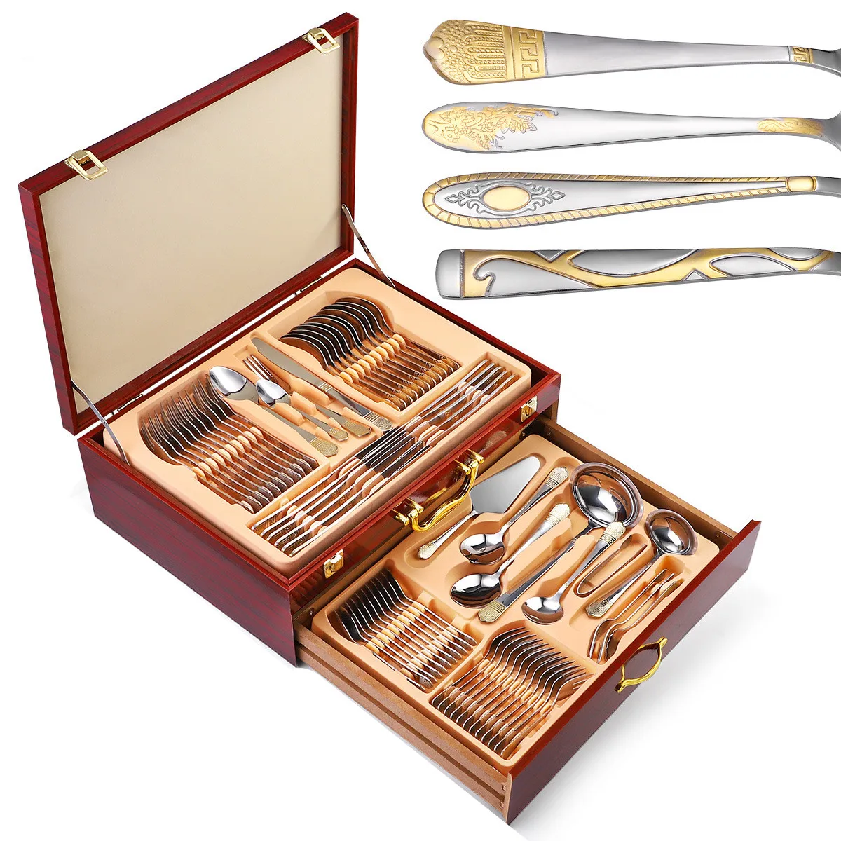 Luxury 72pcs Cutlery Set - Perfect for Weddings & Gifts