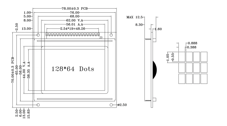 12864 IIC LCD Module - 128x64 Graphic Display for Arduino