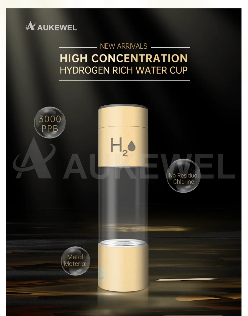 Hydrogen Rich Water Bottle Dismountable Oxygen Production Water Cup Spe And Pem Technology Round ...