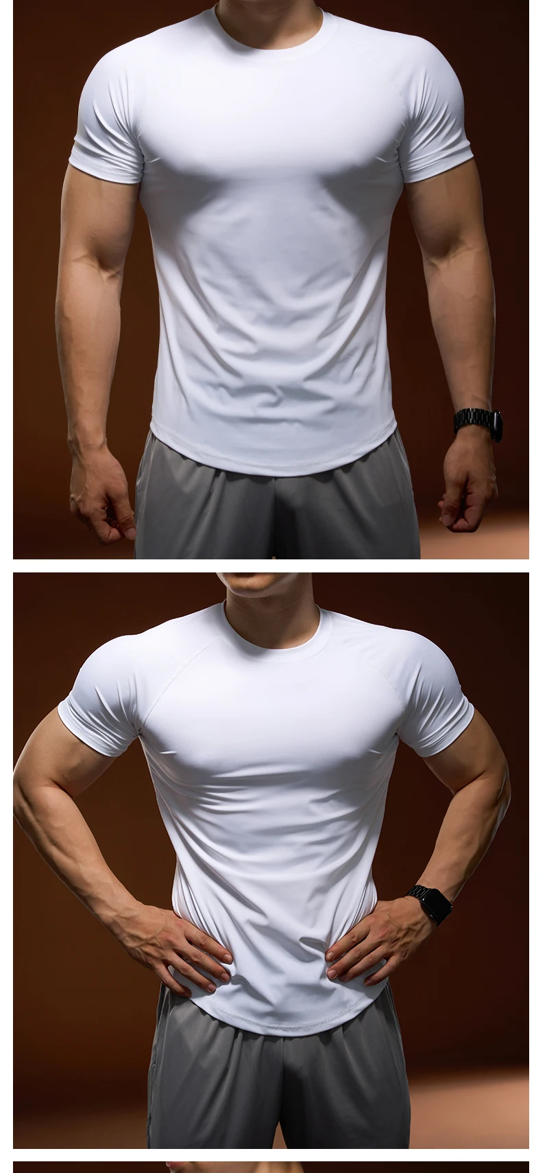 LVD140 Breathable Men's Training T-shirt Muscle Gym Active Wear Light ...