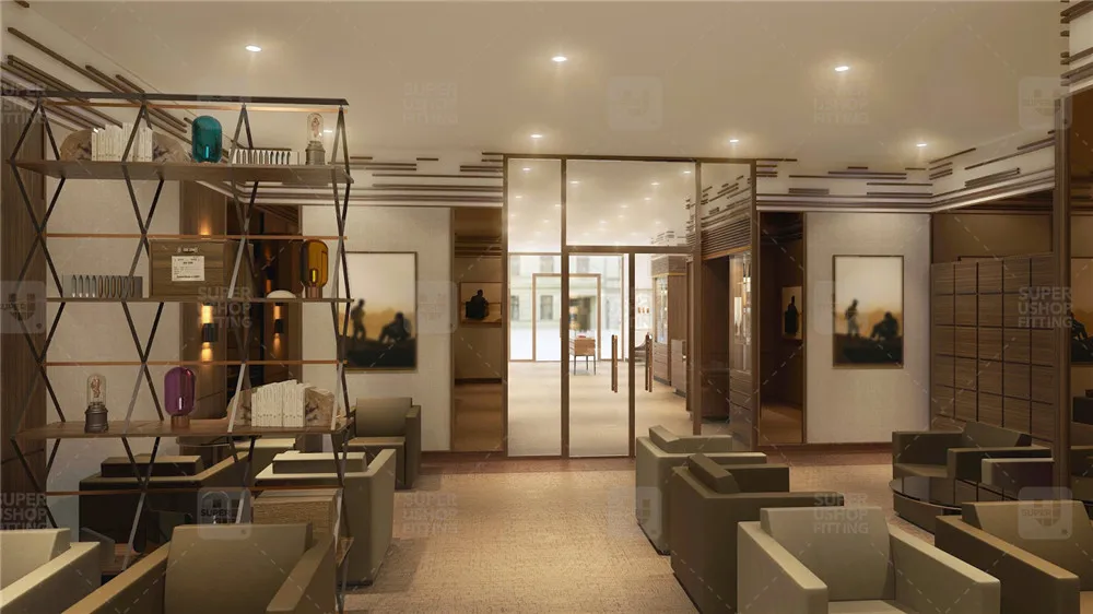 Luxury Wooden Cigar Display Humidor Showcase Furniture High End Smoke ...