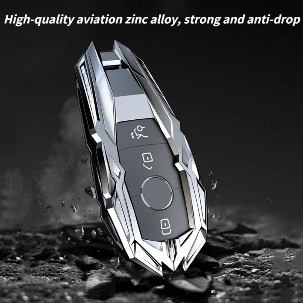 Alloy Car Remote Key Fob Cover Case Protector For Mercedes Benz A B C E ...