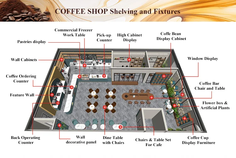 Shop High-End Coffee Shop Furniture from Professional Suppliers