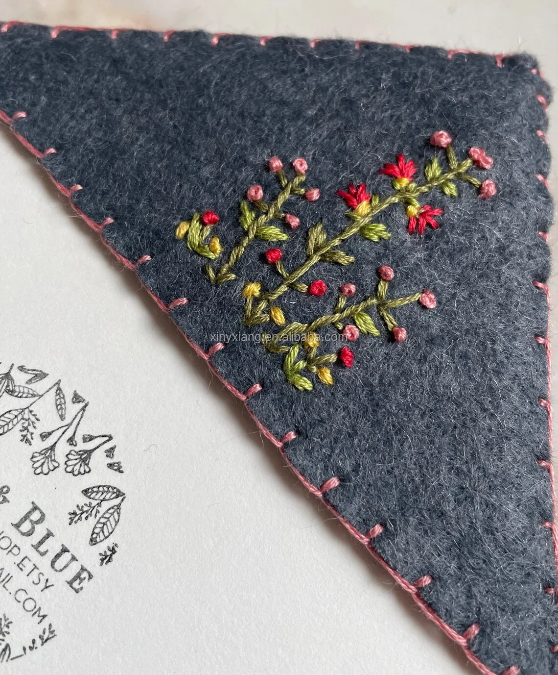 Factory Wholesale Personalized Hand Embroidered Corner Bookmark,Hand ...