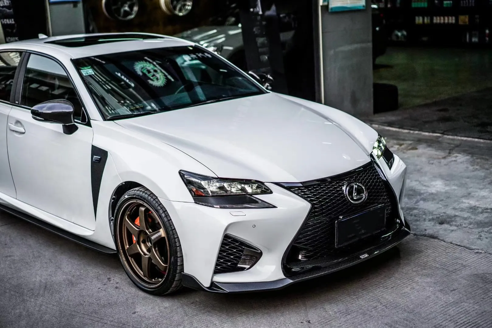 Carbon Fiber Front Lip Spoiler for Lexus GS350 GSF