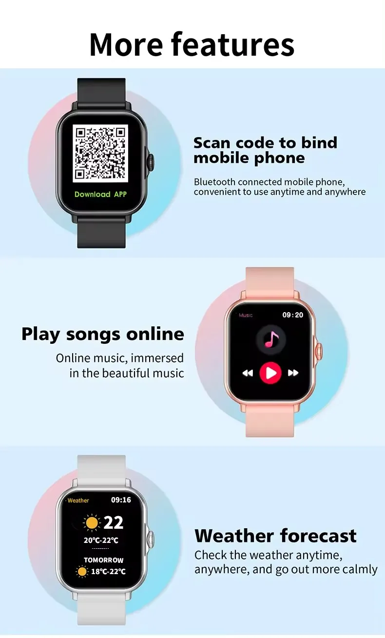 A58plus Smart Watch - Women's Fitness Tracker & Call Monitor