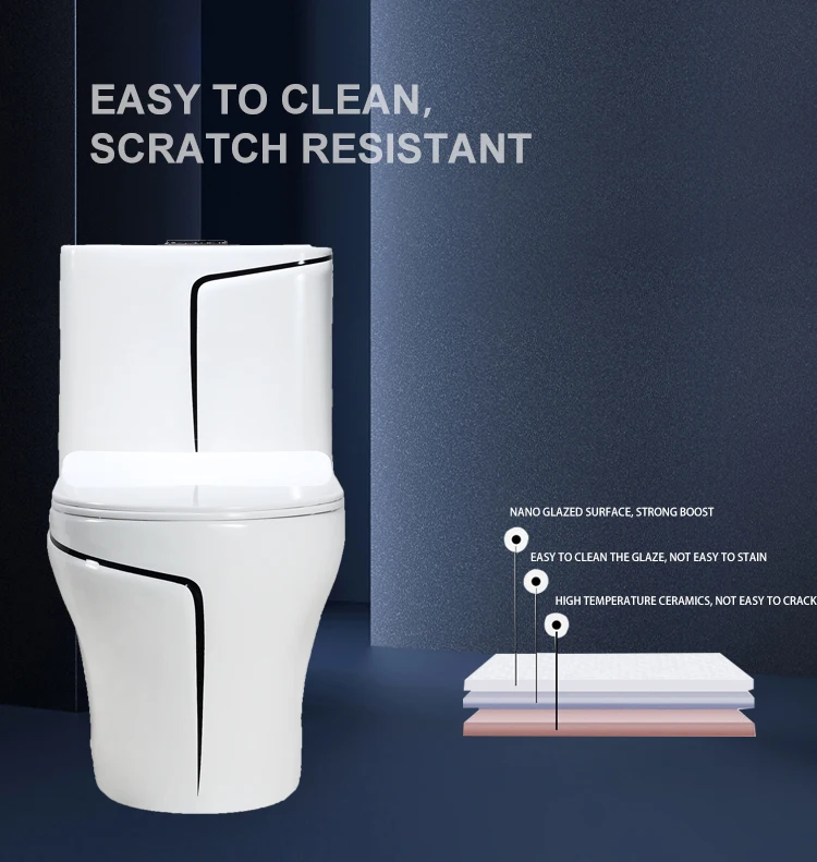 Modern Ceramic WC Toilet Set - Easy to Clean & Stylish