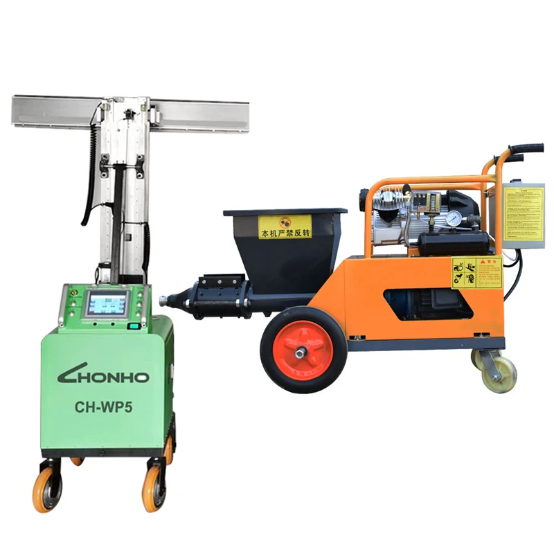 Concrete mortar spraying plastering machine rendering machine wall ...