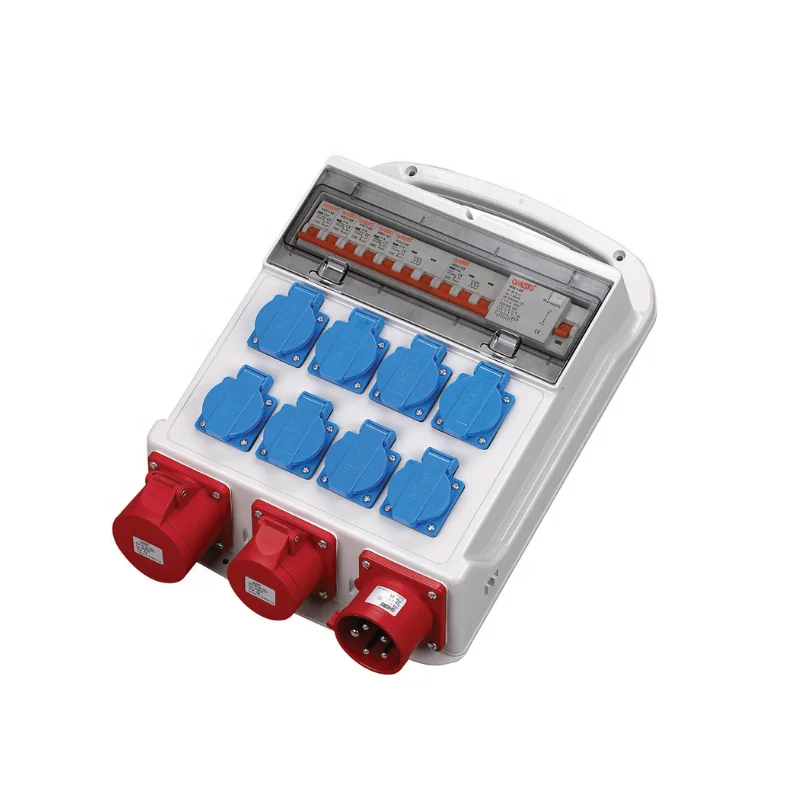Industrial socket box IP44 distribution box with 16A 32A MCB breaker ...