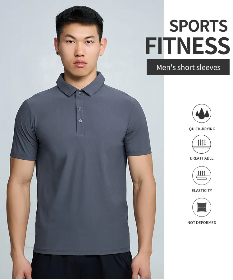 Polo Shirts Golf Clothing Men Activewear T Shirt Summer Street Wear ...