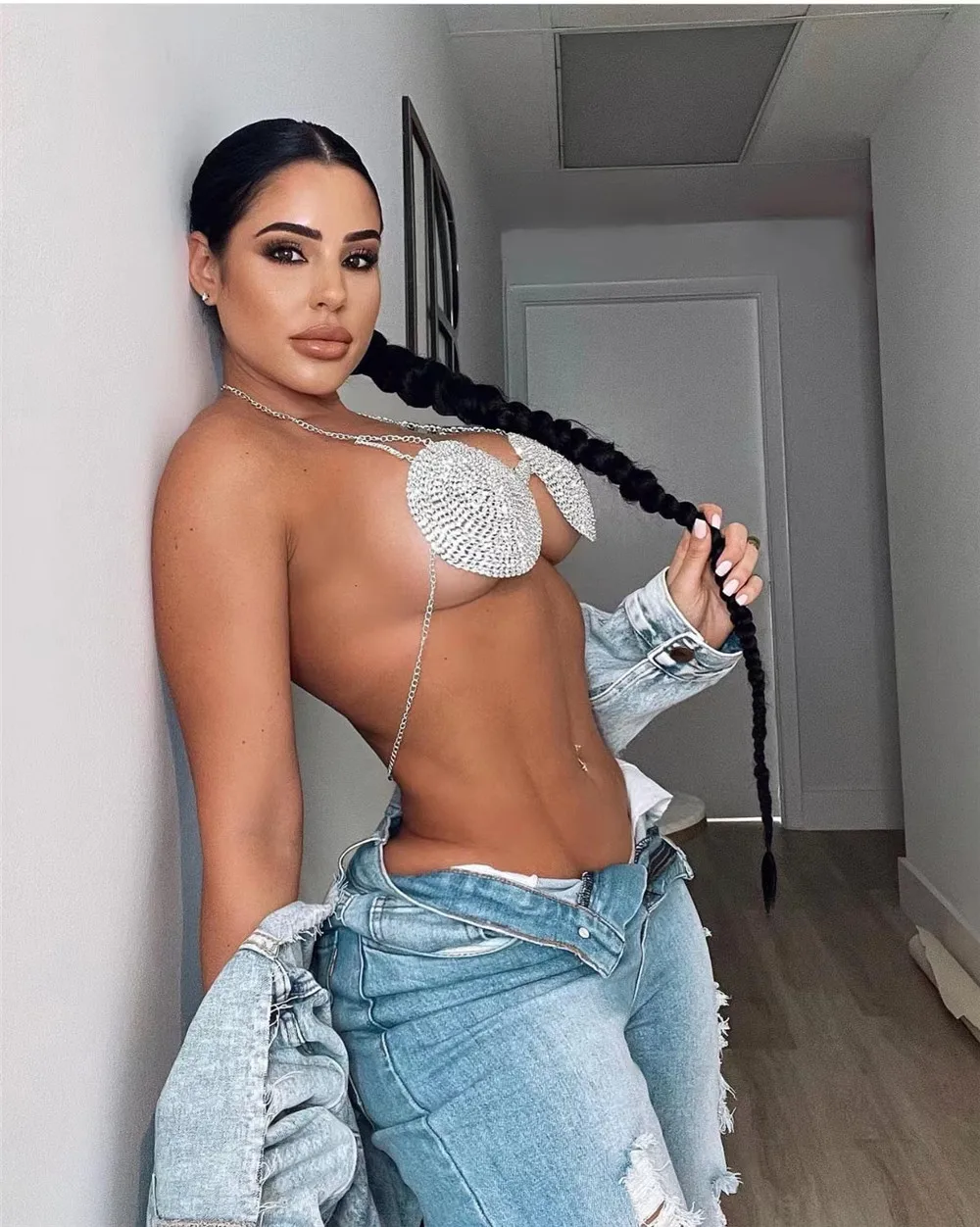 Wholesale Fashion Sexy Rhinestone Body Chain Underwear Jewelry Bikini