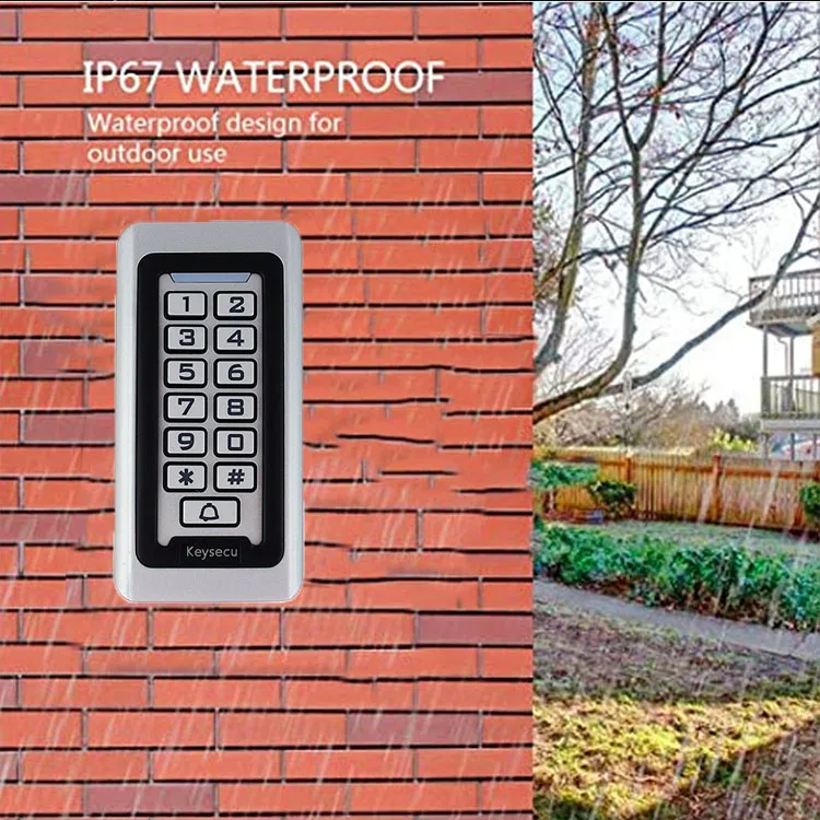IP67 Waterproof Standalone Silicon Keypad RFID Door Lock