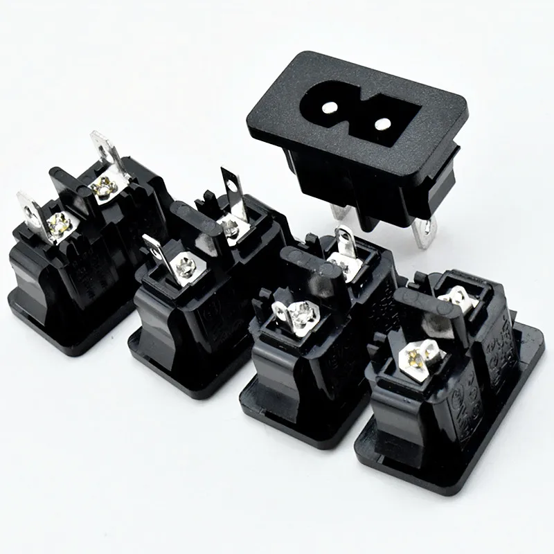 Side Plug Type C8 Power Socket With 4.8 Spring Terminal Pin - Buy C8 ...