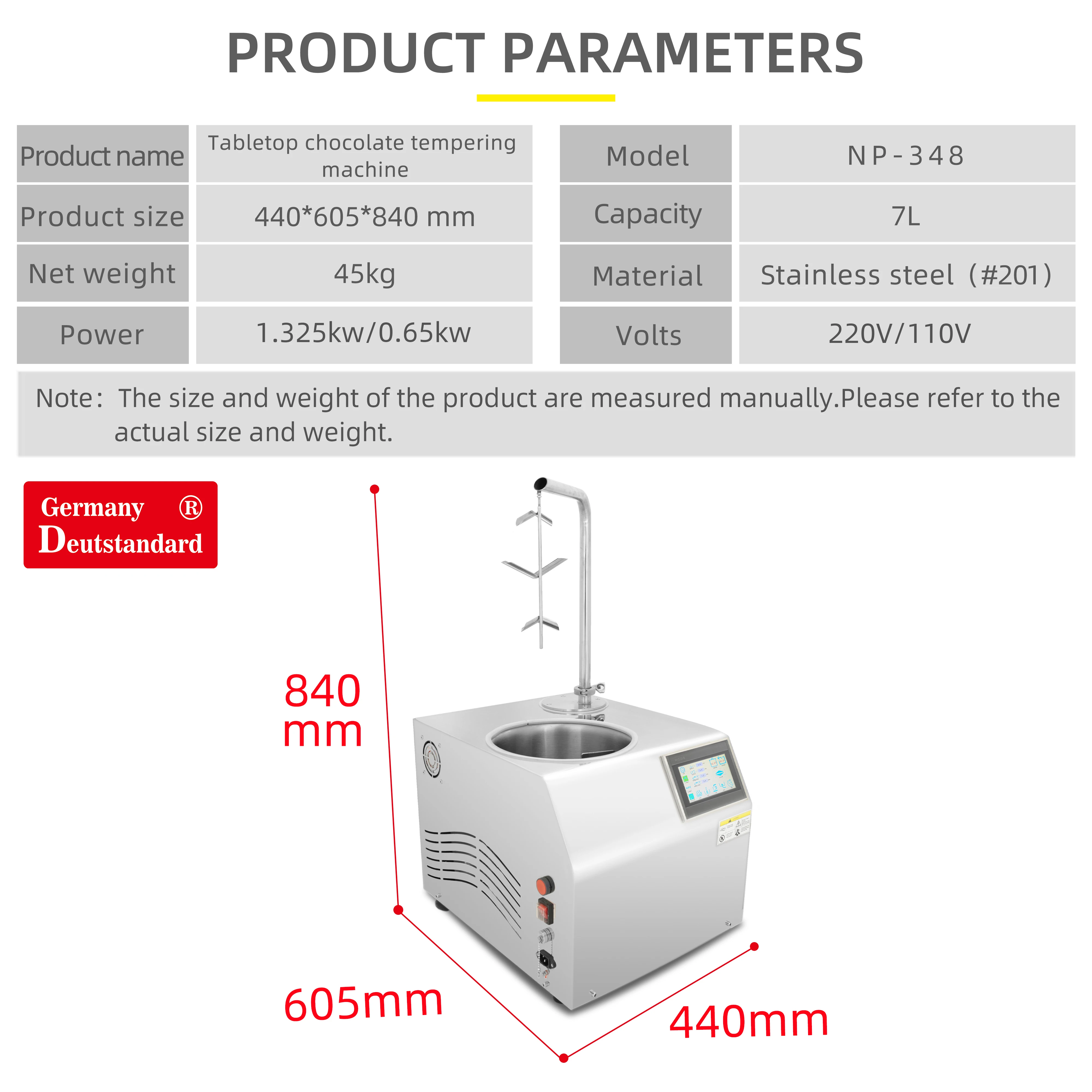 High Efficiency Hot Chocolate Dispenser - Tempering Machine