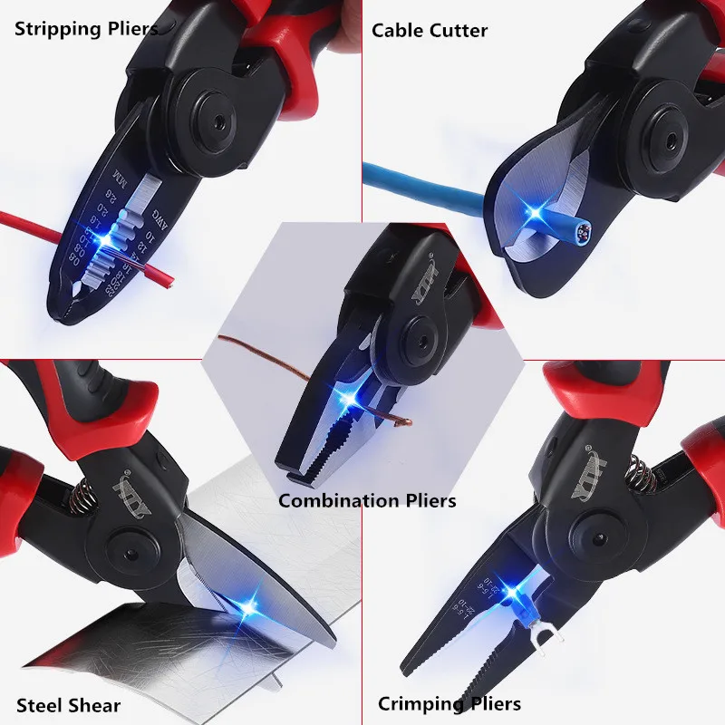 Yth Interchangeable Multi-functional 5 In 1 Tool Kit Combination Pliers ...