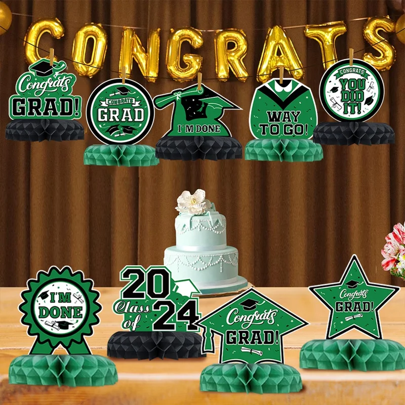 Class Of 2024 Graduation Table Decorations Congrats Grad Honeycomb ...