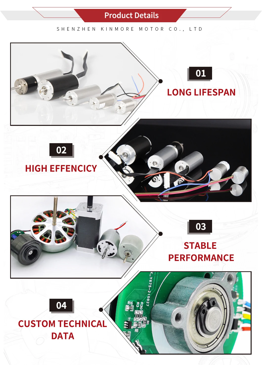12V Brushless DC Motor - High Efficiency for Industrial Use