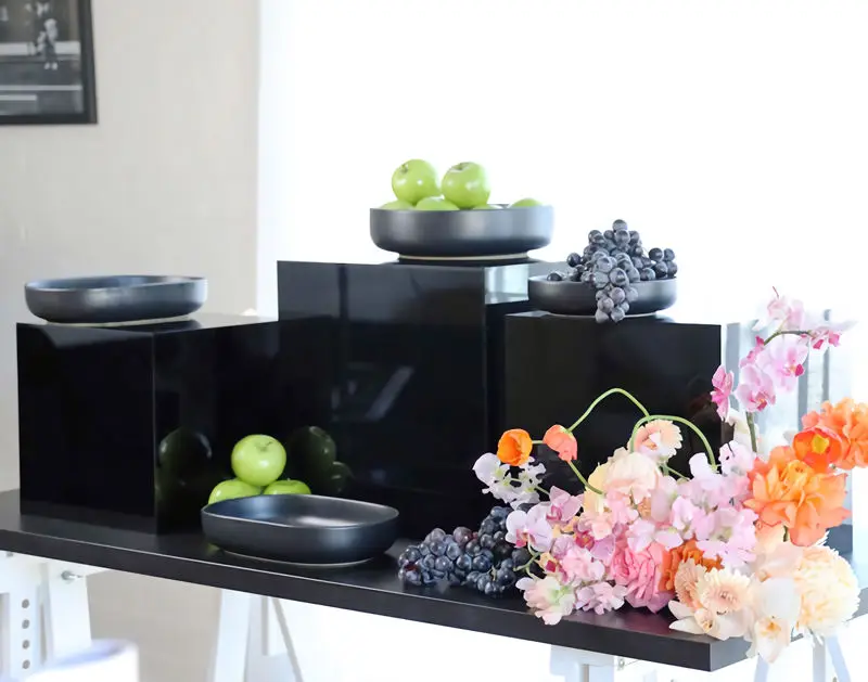 Customized Acrylic Food Stand Party Display Wedding Hollow Plinth ...