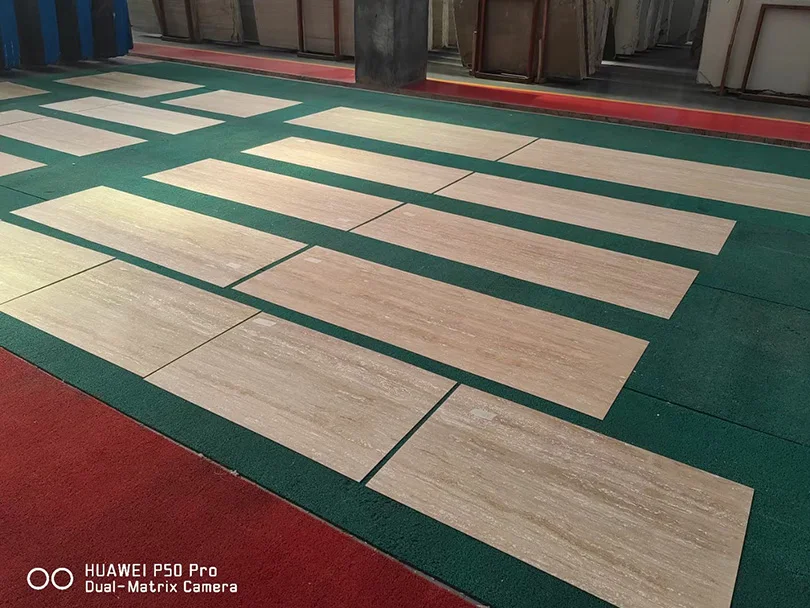 1mm Flexible Natural Stone Travertine Panel Ultra Thin Sheets Marble Veneer