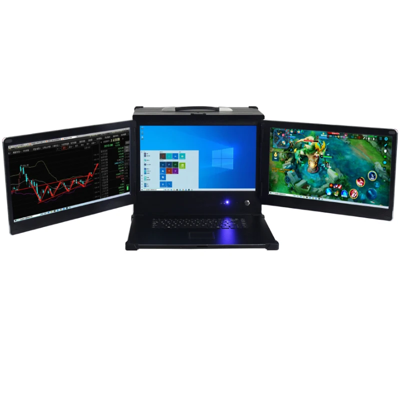 Ruggedized trifold computer offers three 18.5 1920 x 1080 resolution ...
