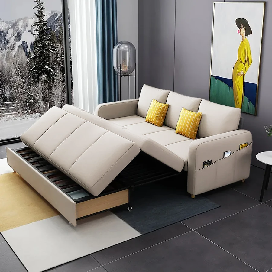 Multi-purpose Living Room Pull Out Sofa Set Furniture
