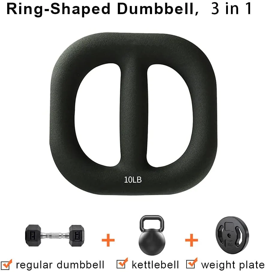 Dumbbell Hand Weights Ring Shaped Dumbbell Home Fitness Exercise ...