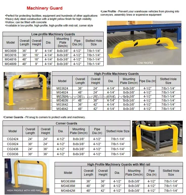 Warehouse U Shape Safety Bollard Machinery Guard Steel Safety Barrier ...