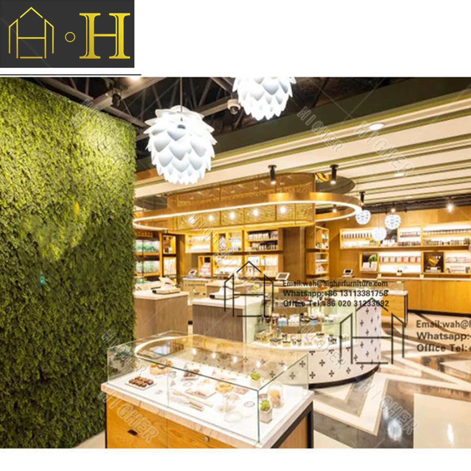 Customized Wooden Cigar Humidor Cabinet Wall Glass Door Display Cabinet ...