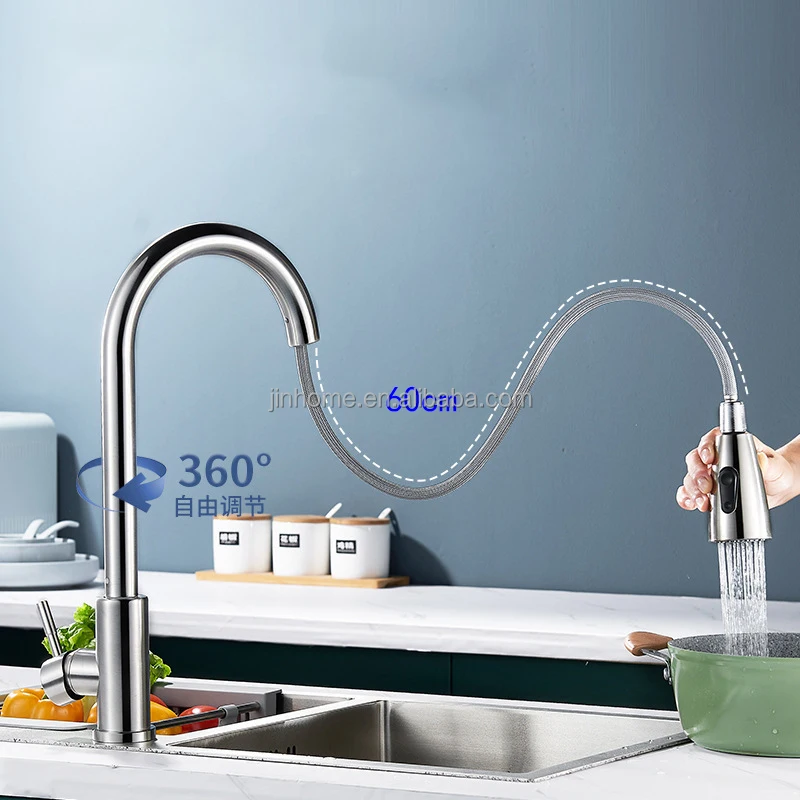 High Quality Pull Out Kitchen Faucet with 5 Years Warranty