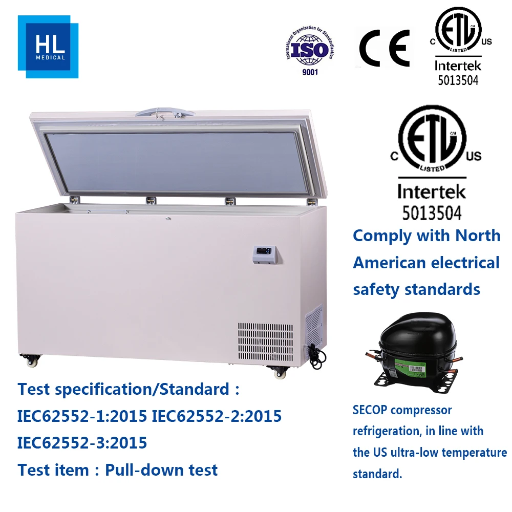 80 Tuna Storage Freezer 420L -60 Degree Seafood Ultra Low Deep Freezer ...