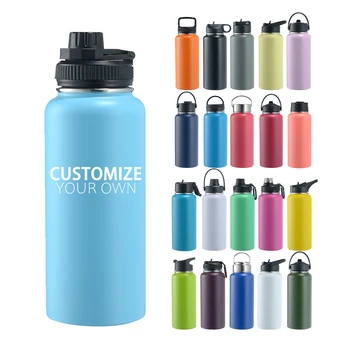 Customized Laser Engraved Logo Design 32oz Aqua Flask Outdoor Sports ...