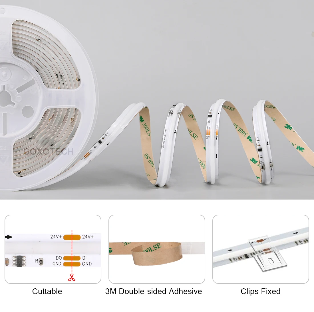 COXO Digital COB Dream Color Ws2811 Led Strip - 50000hrs