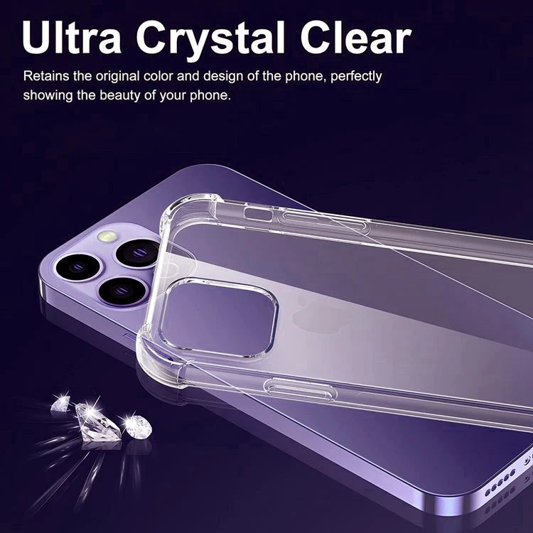 For Iphone 13 Case Shockproof,1.5mm Thin Transparent Crystal Clear Tpu ...