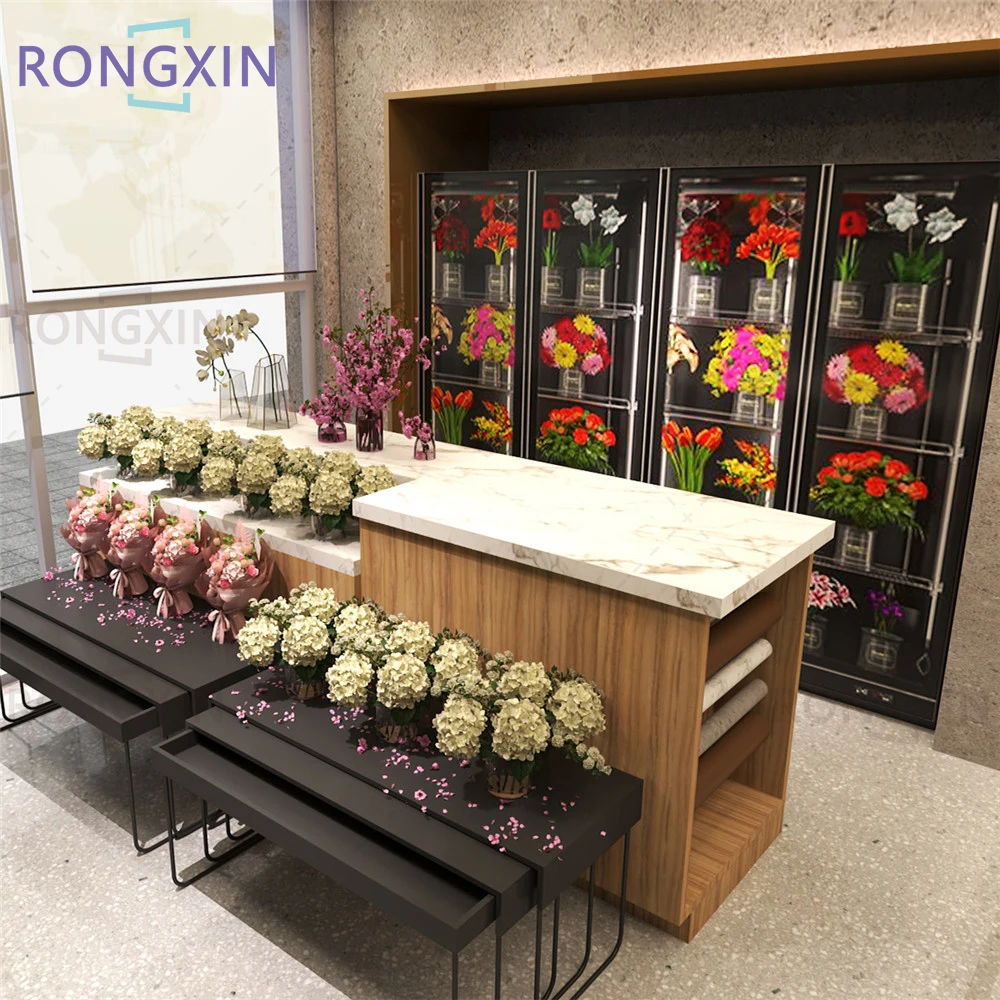 Customized Flower Shop Display Rack Flower Shop Decoration Design Idea ...