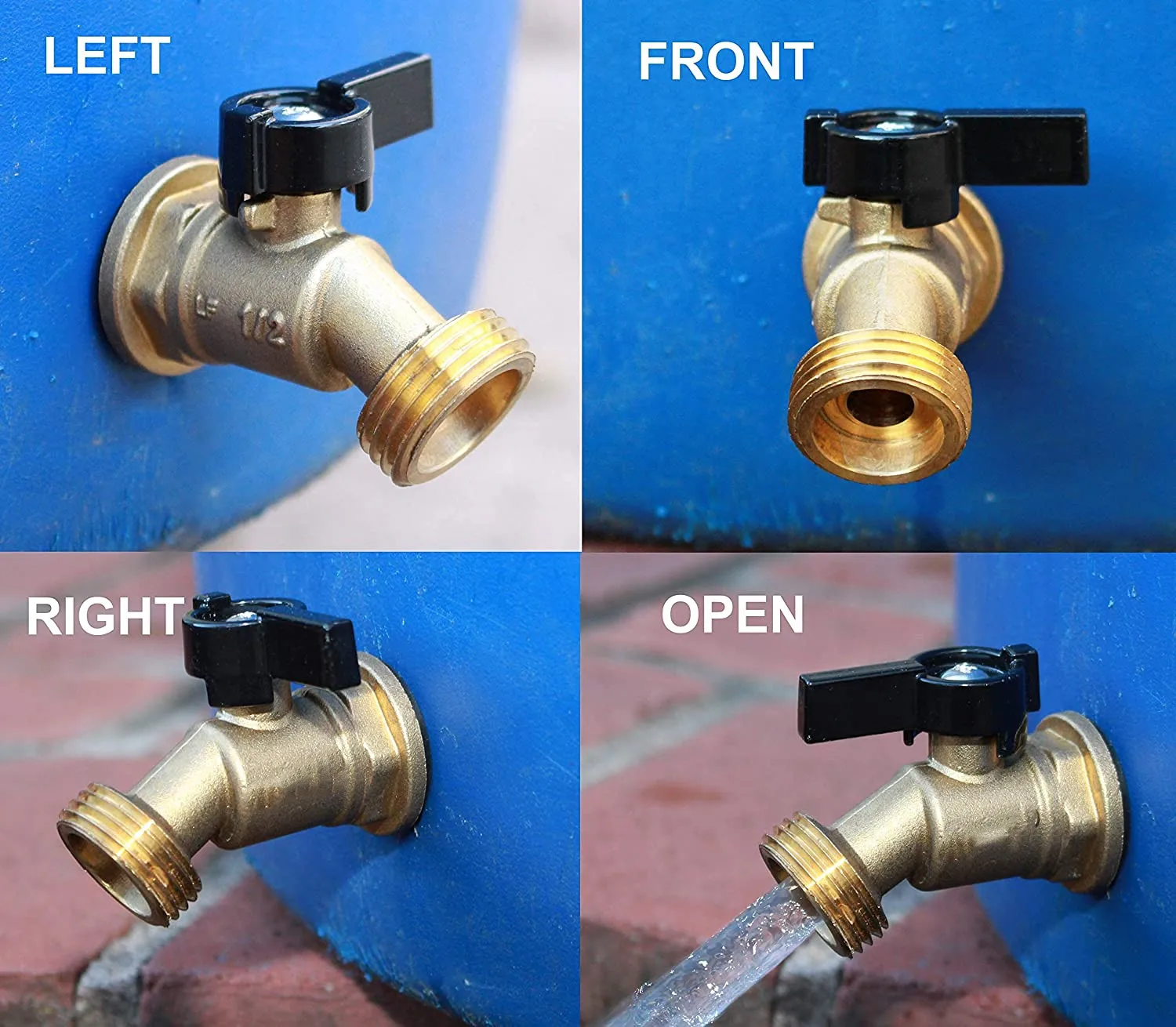 Ibc Tank Adapter Brass Male Npt Inlet With 3/4 Water Hose Outlet Ideal ...