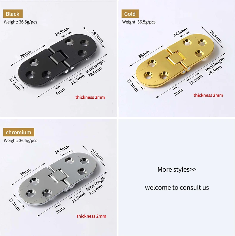 Folding Flip Top Hinge - 180 Degree Table Hinge Butler Tray Back Flap ...
