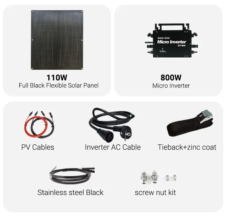 Balcony Power Plant Solar System Photovoltaic Balcony 600w 800w Grid ...