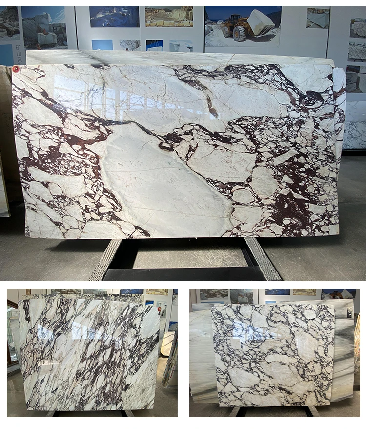 Calacatta Viola Marble Slab - Luxury Stone for Countertops