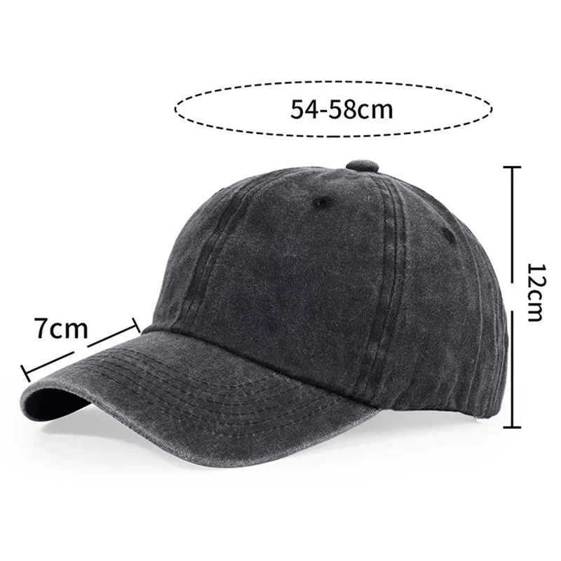 Soft Top Washed Peaked Cap Outdoor Activities Unisex Baseball Cap To ...