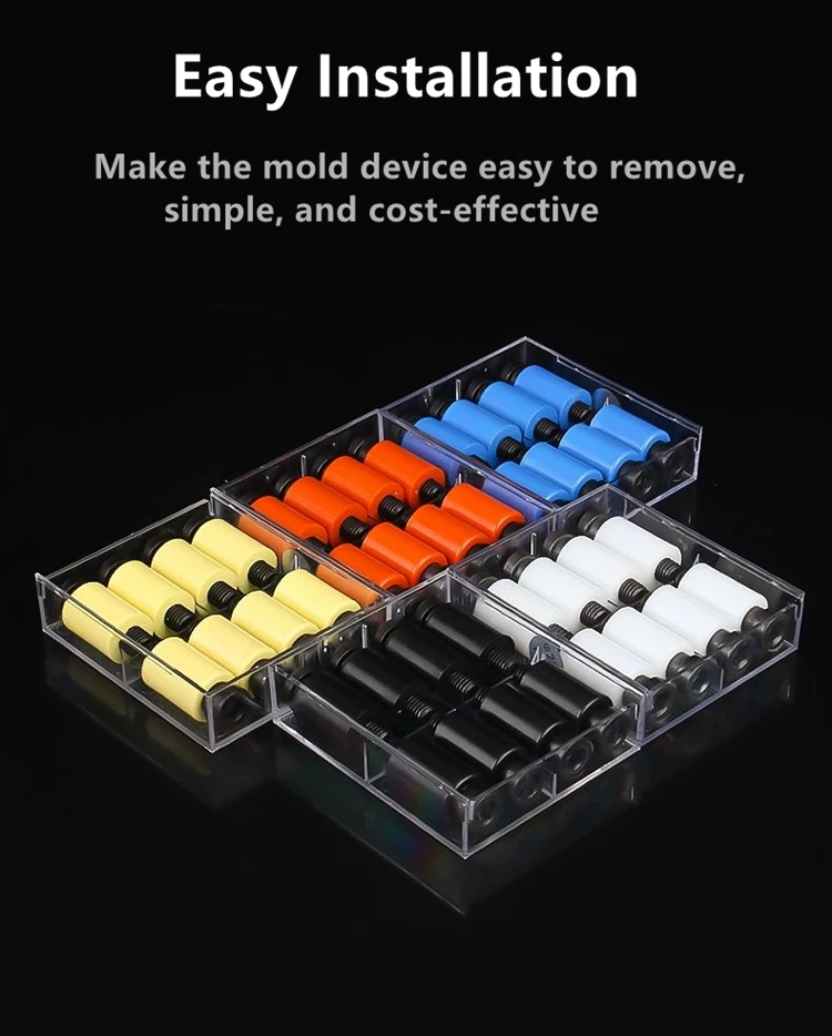 Customizable High-temp Black Nylon Shoulder Screw & Lock Nut Oem