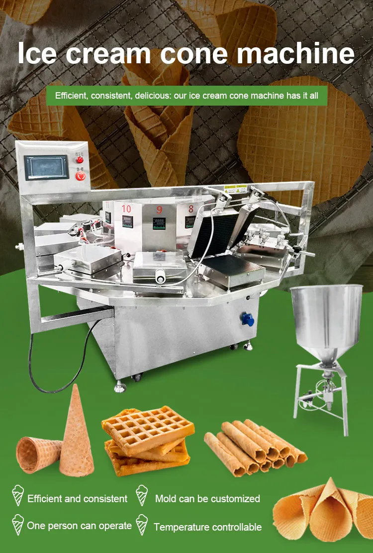 Commercial Industrial Icecream Wafer Stroopwafel Equipment Waffle Egg ...