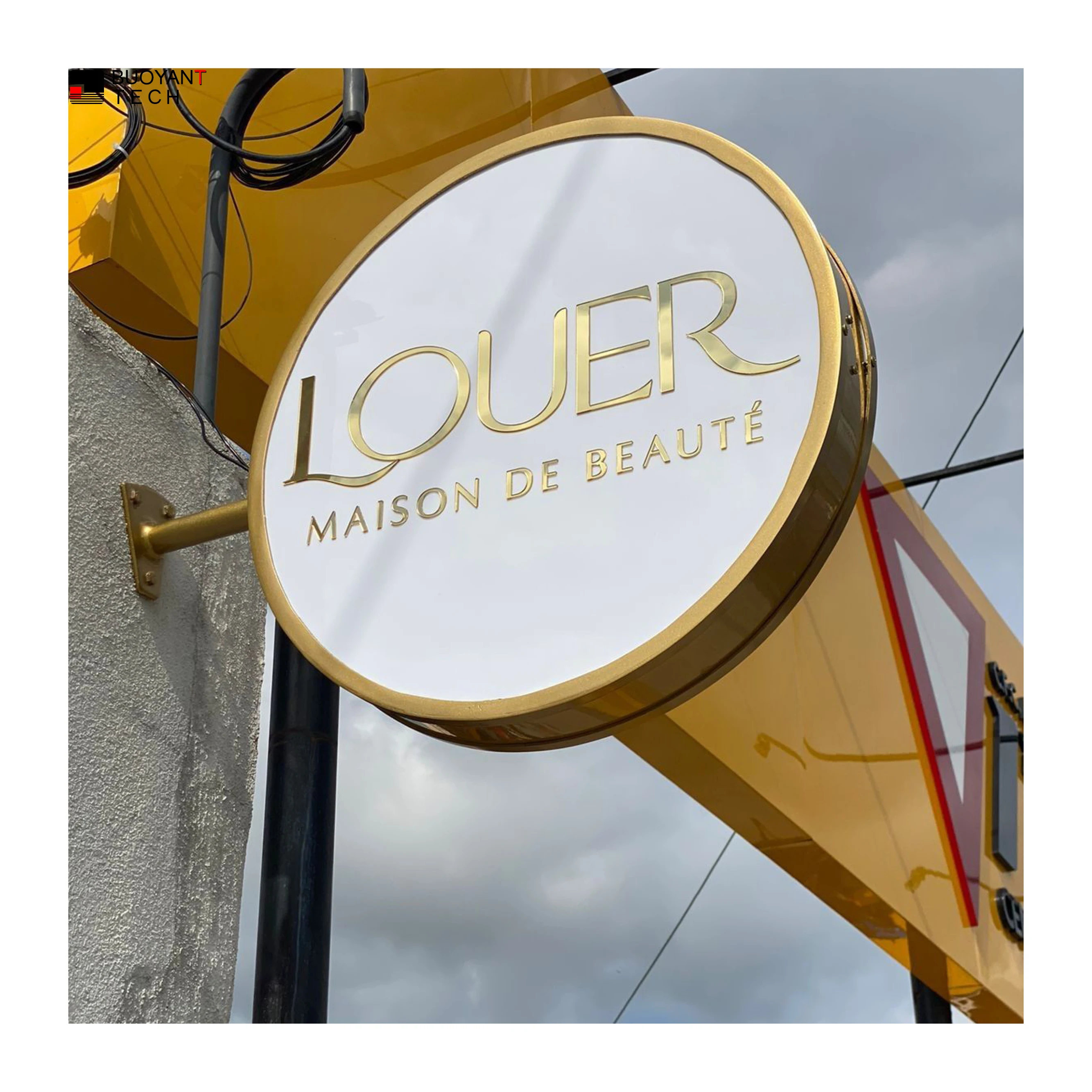 Custom Logo Advertising Round Lightbox Signage Outdoor